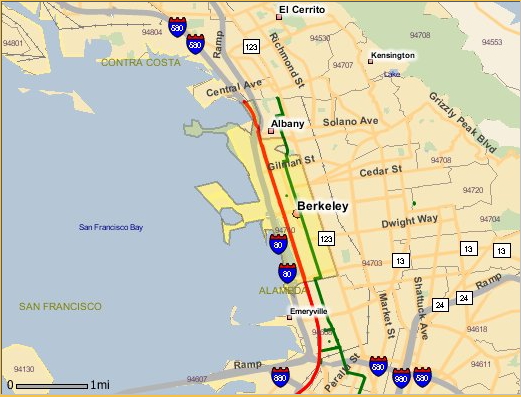 Where are Berkeley's gas pipelines?