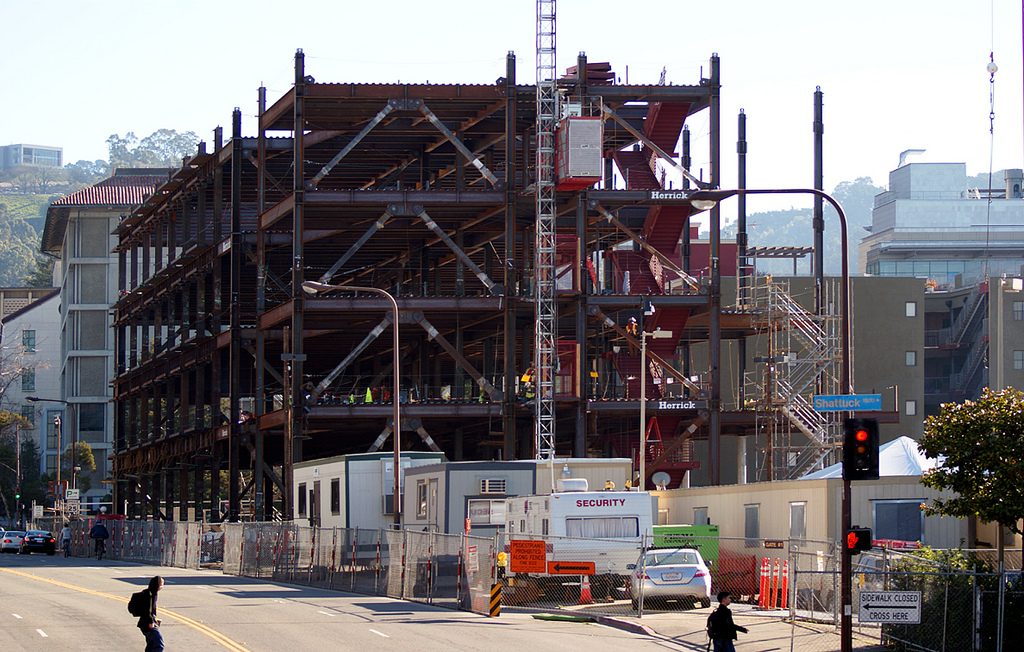 New Helios building rises rapidly in downtown Berkeley