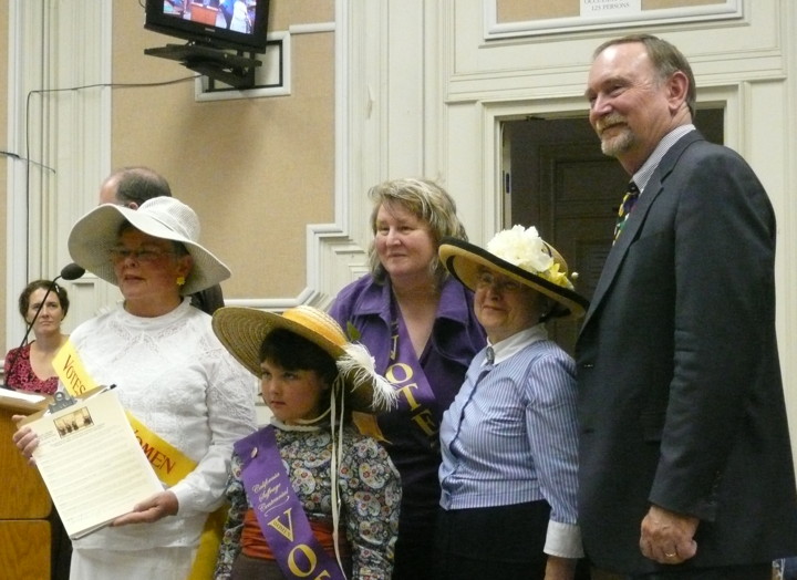 School district honors centennial of women's suffrage