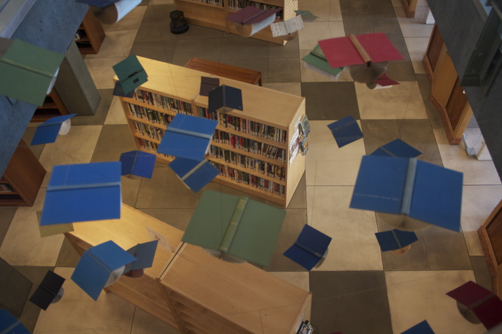 Berkeley artist Vita Wells makes books fly at main library
