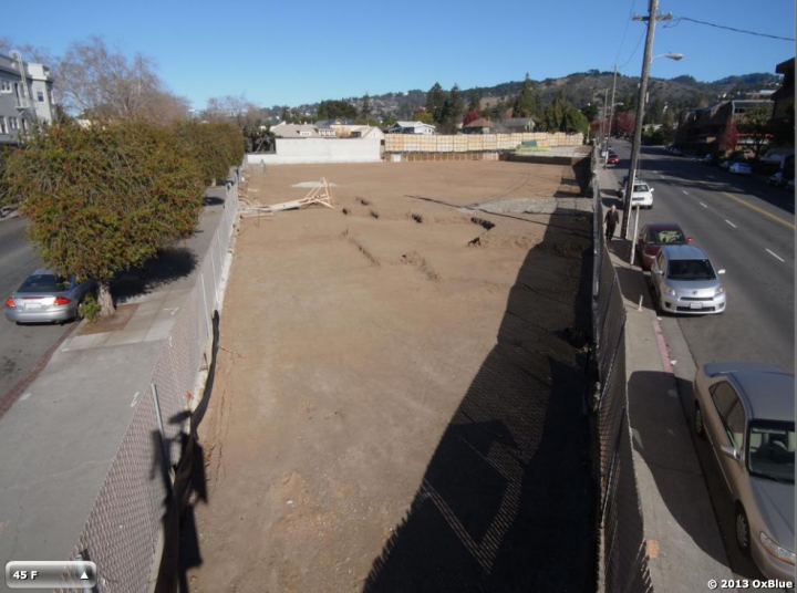 Construction halted at Safeway on College and Claremont