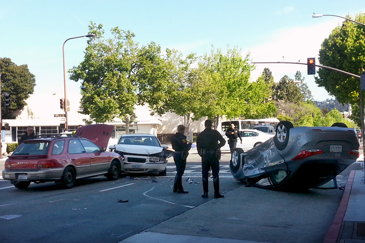1 sent to hospital after broadside crash in Berkeley
