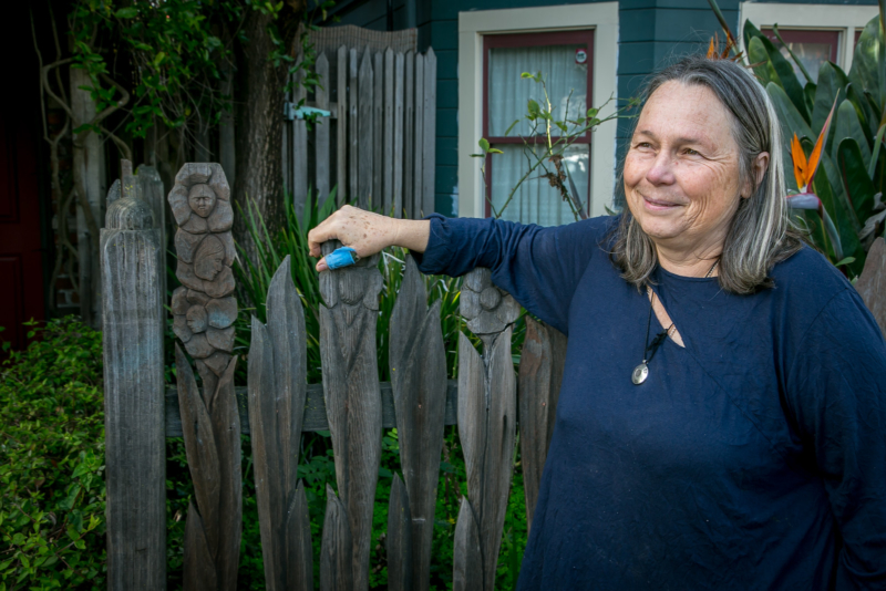How quirky is Berkeley? Sheri Tharp's carved picket fence
