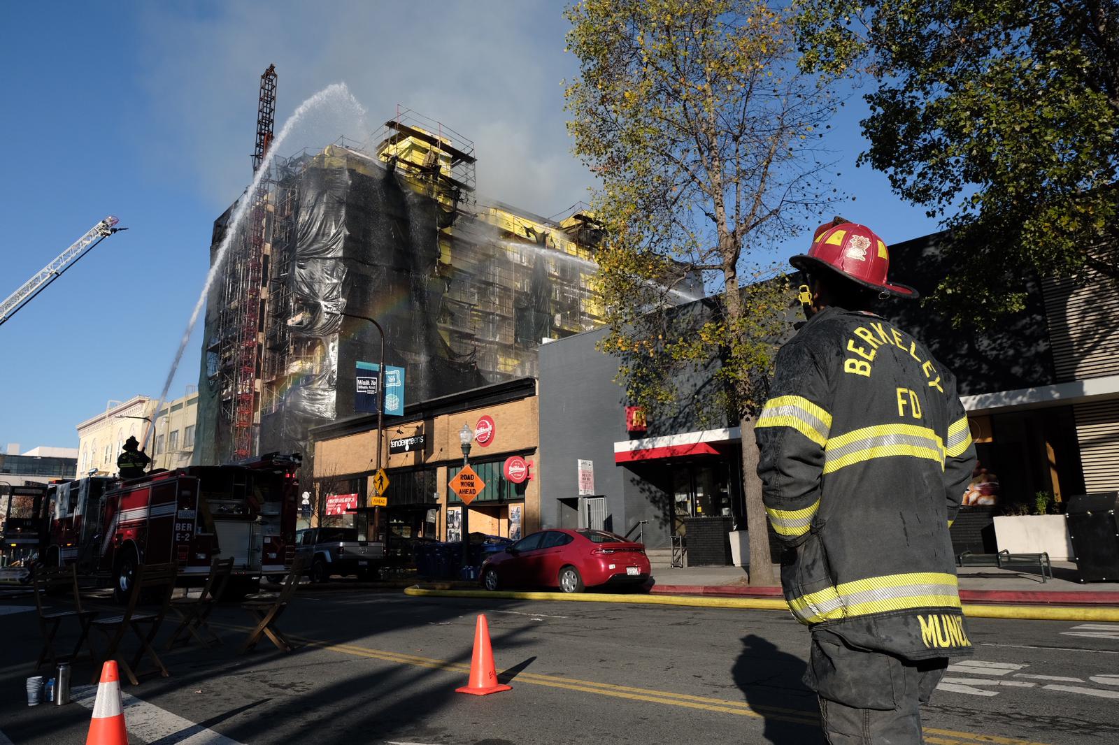 The day after: Fire still active in downtown Berkeley