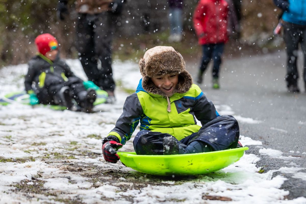 Snow in Berkeley: Several inches of snow cover the hills