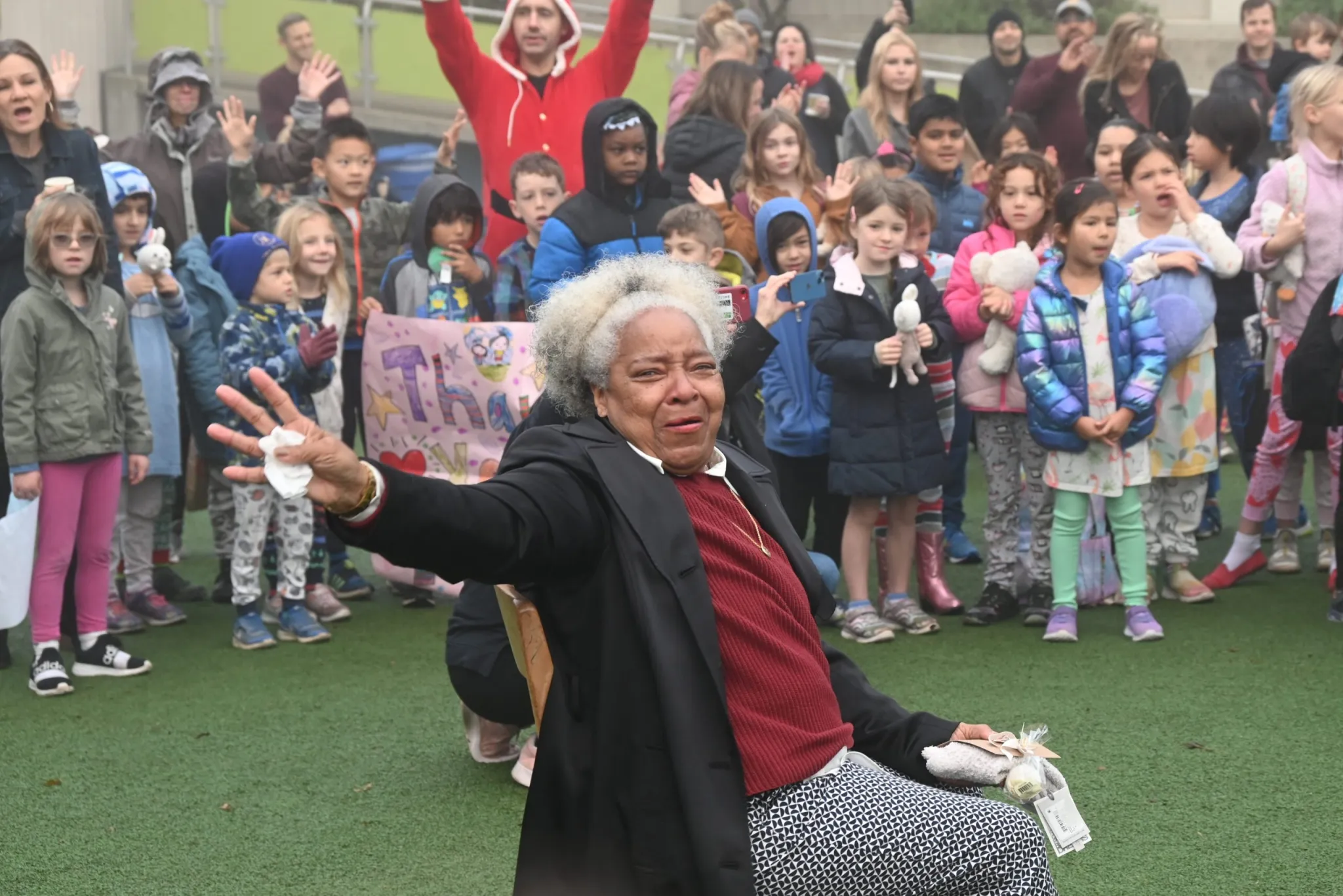 Longtime crossing guard for Berkeley school gets tearful send-off